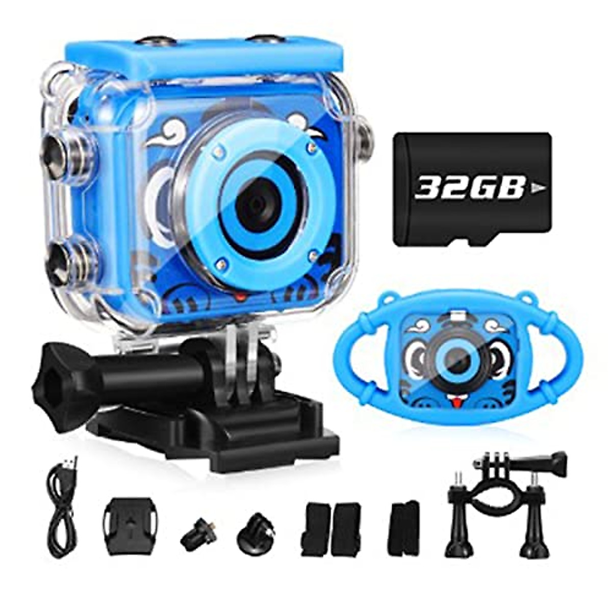 Rehomy Waterproof Camera for Outdoor Sports 1080P Toddler Digital Camera with 2GB Memory Card