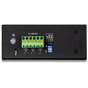 TRENDnet 16-Port Industrial Gigabit L2 Managed DIN-Rail Switch, Layer 2 Switch, 16 x Gigabit Ports, 32Gbps Switching Capacity, Extreme Temperature Gigabit Switch, Lifetime Protection, Black, TI-G160i