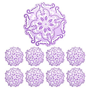 ULTECHNOVO 10pcs Urinal Screen Deodorizer Flower Urinal Pad with Scent Anti- Splatter Urinal Mat Odor Freshener Toilet Supplies for Bathrooms Restrooms Office Purple