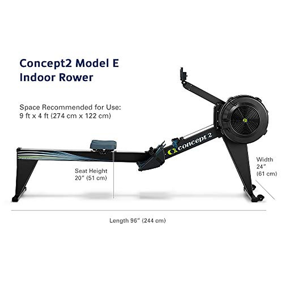 Concept2 RowErg Indoor Rowing Machine with Tall Legs - PM5 Monitor, Device Holder, Adjustable Air Resistance, Easy Storage