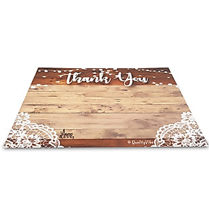 25 Thank You Cards Thick Rustic Style With 25 Envelopes