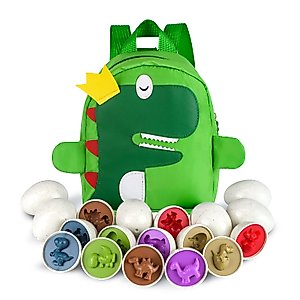 DASIGJID Dinosaur Matching Eggs Toy for Kids and Toddlers, Easter Eggs, Educational Colorful Toy, Ideal for Numbers and Fine Motor Skills, Early Learning STEM Fun Teaches Egg