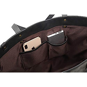 senbaodi Top Handle Purse Leather tote Bag Work Totes for women Purse Handbag Large F010 (FA010)