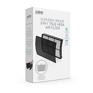 Pure Enrichment® Genuine 2-in-1 True HEPA Official Replacement Filter for The PureZone™ Breeze Tabletop Air Purifier (PECOMPAP)