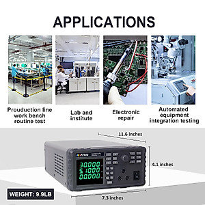 MATRIX DC Power Supply Variable 30V 5A with RS-232/485 Interface, List Sequence Programmable DC Power Supply MPS-100C, 1mV 0.1mA High-Resolution Linear Bench Power Supply with 9 Sets Storage