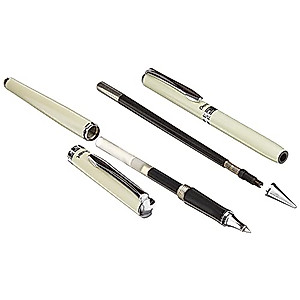 Pentel Libretto Roller Gel Pen and Pencil Set with Gift Box, Pen 0.7mm and Pencil 0.5mm, Cream Barrels (K6A8W-A)