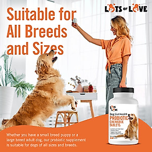 Lots of Love Bundle Set of 3 - Pancreatic Digestive Enzymes for Dog & Cat (8 oz Powder), Dog Probiotic Chewable Tablet (60 Tablets) and Brewer's Yeast Powder for Dogs for Healthy Skin and Coat (8 oz)