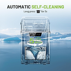 KEENSTAR Nugget Countertop Ice Maker with Soft Chewable Ice, Pebble Sonic Ice Machine with Basket and Scoop, Ready in 5 Mins, 40Lbs/24H, Auto Self-Cleaning, for Home, Kitchen, Office, Party, Camping