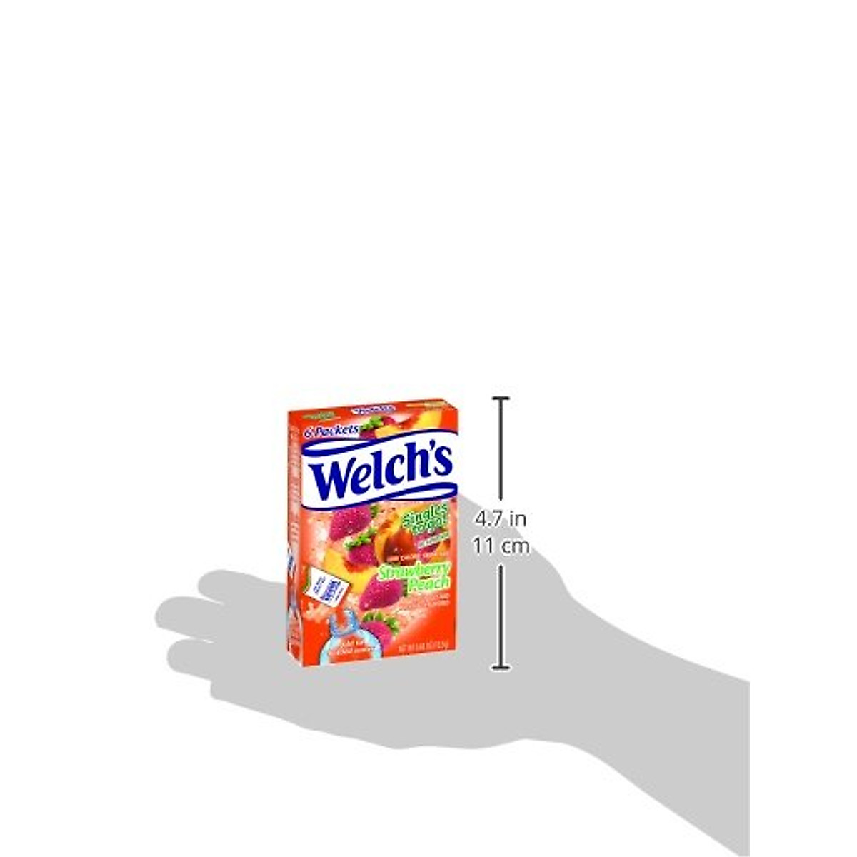Welch's Singles To Go Water Drink Mix - Powder Sticks, Strawberry Peach, 0.48 Ounce (Pack of 12)
