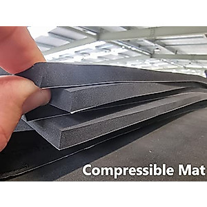 Aquarium Leveling Mat- Compressible Neoprene Foam, Water resistant, Heavy weight support, and Easy to Cut for Fish Tank Stability, 12.99 in x 51 in, Black (12.99 x 51 in)