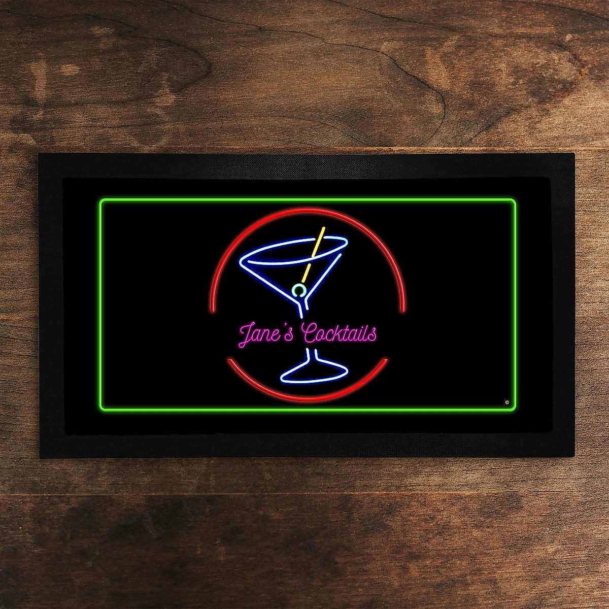 Bar Runner Your Name Cocktail Bar Drip Spill Mat Personalized Bar Gifts