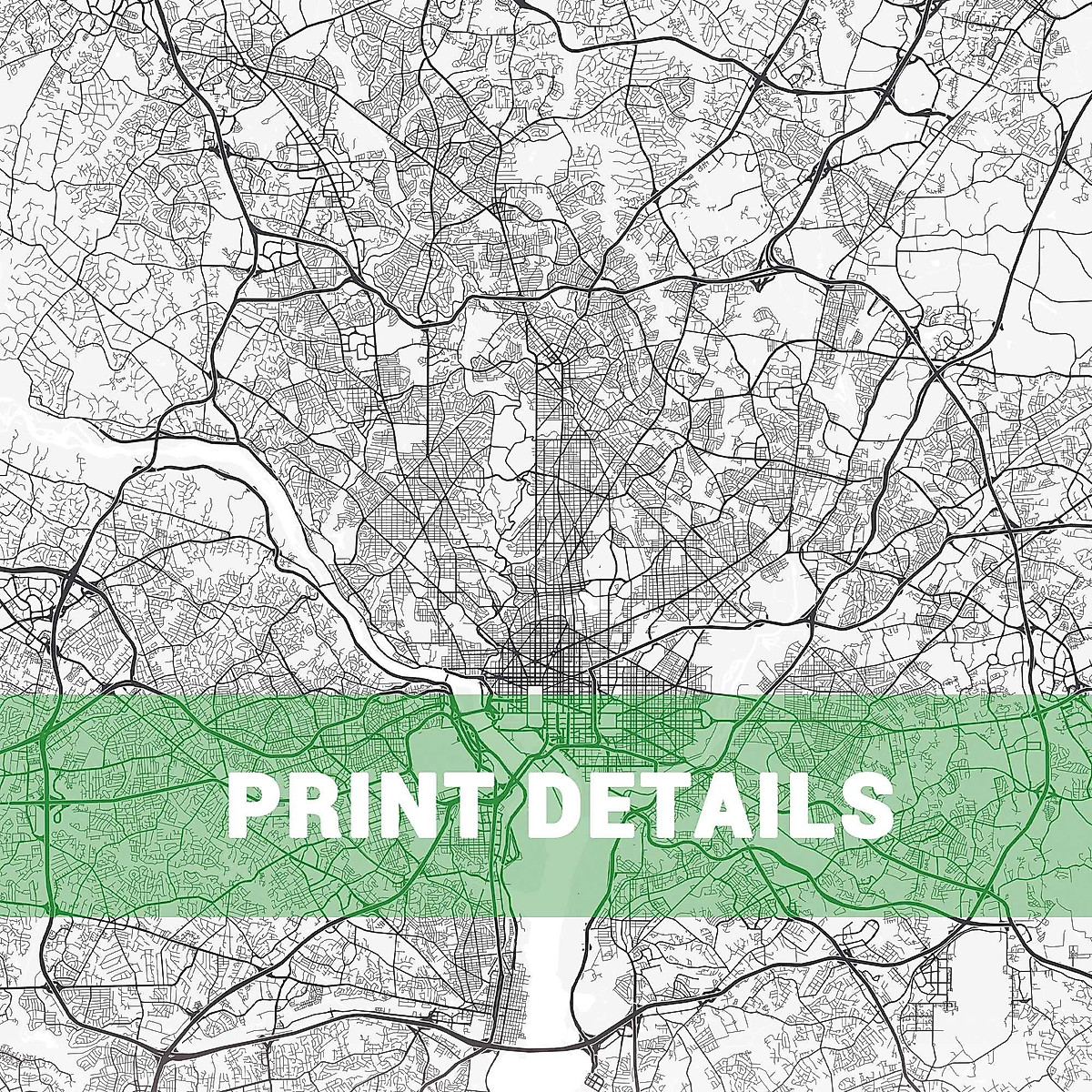 Dear Mapper Washington DC United States View Abstract Road Modern Map Art Minimalist Painting Black and White Canvas Line Art Print Poster Art Print Poster Home Decor (Set of 3 Unframed) (12x16inch)