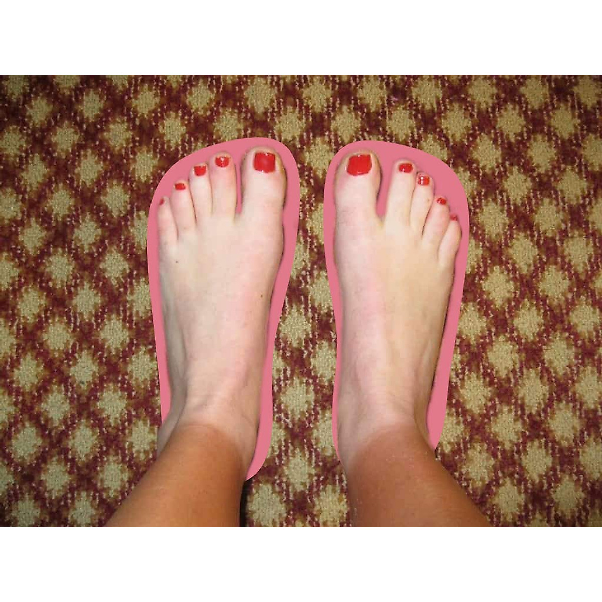 30 Pairs (60Feets) Spray Tanning Feet Pads Pink Disposable Sunless Airbrush Tanning Tent Foot Protection