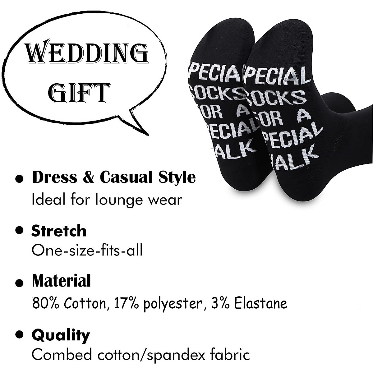 TSOTMO Father Brother of Bride Socks Wedding Walk Socks Special Socks For A Special Walk Socks Gift For Father Or Brother (Special Walk)