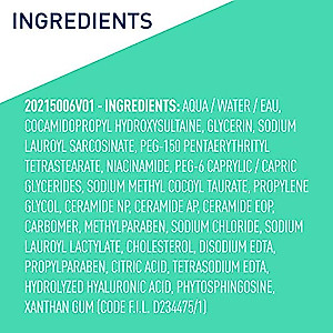 CeraVe Foaming Facial Cleanser | Daily Face Wash for Oily Skin with Hyaluronic Acid, Ceramides, and Niacinamide| Fragrance Free Paraben Free | 19 Fluid Ounce