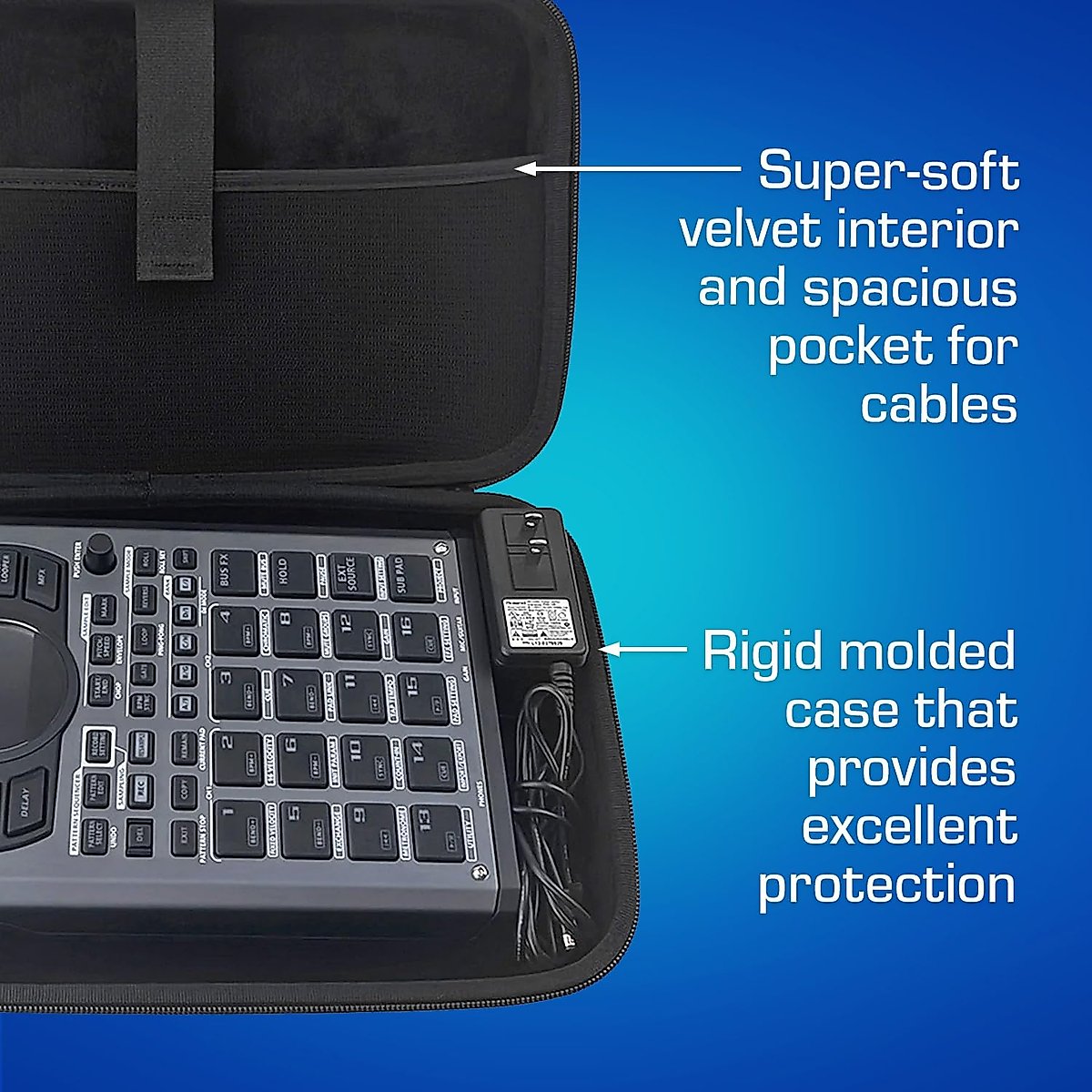 ANALOG CASES Roland SP-404 MKII/SP-404 Case - Custom-Fitted Compact PULSE Hard Case for Travel