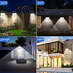 Solar Motion Lights Outdoor, [400 LED/2 Pack/3 Modes] Separate Panel Solar Powered Flood Security Lights with Remote, 16.4Ft Cable, IP65 Waterproof Wall Lights for Garden Garage Yard Backyard Patio