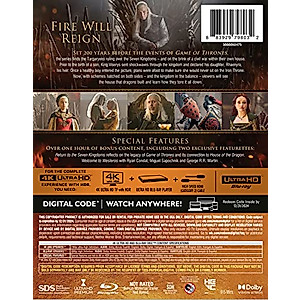 House of the Dragon: The Complete First Season (4K Ultra HD/Blu-ray/Digital) [4K UHD]