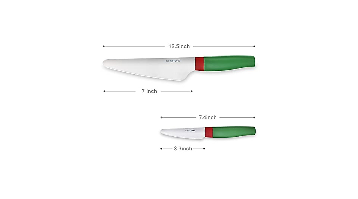 KINGSTONE 7" Fruit & Paring Knife Set - Safe & Stylish