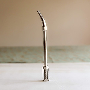 Circle of Drink - Handcrafted Natural Yerba Mate Gourd (Calabash Mate Cup) with Alpaca Steel Brim - with Stainless Steel Bombilla (Mate Tea Straw)