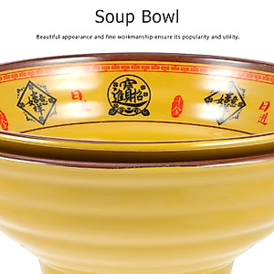 Hemoton Udon Soba Bowl Ramen Bowl Melamine Noodle Bowl Soup Bowls 8 inch Cereal Bowls Serving Bowls Chinese Japanese Decorative Tableware For Salad Soup Rice Noodle Chinese Soup Bowl