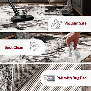 nuLOOM 9' x 12' Performance Indoor Area Rug, Non-Shed, Power Loomed High-Traffic Area Rug for Living Room, Bedroom, Home, Remona Grey