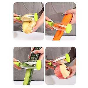 peeler for vegetables and fruits- Perfect collector of peels of vegetables and fruits in kitchen. In a clean and easy way-Peeling and slicing potatoes, carrots, apples, etc