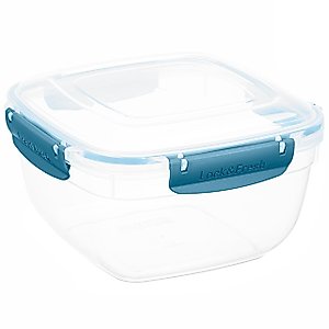Superio Plastic Food Storage Container with Airtight Lid for Kitchen,- 10 Cup, 80 Oz, BPA Free, Leakproof, Stackable Sealed Container for Organizing- Microwave, Dishwasher and Freezer Safe, Blue