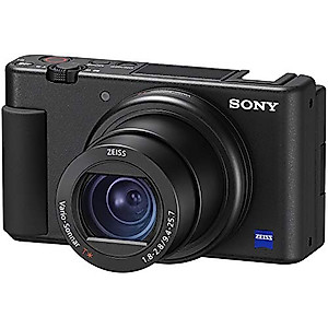 Sony ZV-1 Compact Digital Vlogging 4K HDR Video Camera for Content Creators & Vloggers DCZV1/B Bundle with Deco Gear Case + Software Kit + 64GB Card + Compact Tripod/Handheld Grip and Accessories