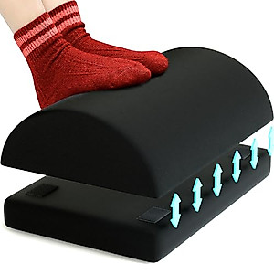 Foot Rest for Under Desk at Work, Adjustable Desk Footrest for Office Chair & Gaming Chair,Ergonomic Footrest Pillow Desk Foot Stool for Home Airplane Car to Relieve Back Knee Pain
