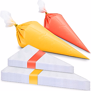 Labeol 200Pcs Disposable Piping Bags 16 Inch 12 Inch Pastry Bags Royal Icing Bags Tipless Frosting Bags Cookie Cake Decorating Bakery Bags Party Favor Bags Baking Supplies Christmas