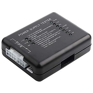 Power Supply Tester for Floppy for HDD for CDROM for SATA, 20/24 Pin Computer Power Supply Tester Checker, 4 Pin(P4), 8 Pin(Dual CPU), 6 Pin(PCIExpress)