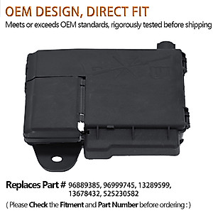 FOKES Fuse Box Battery Terminal with Cover Compatible with GM 2011-2015 Chevy Cruze 2012-2014 Orlando Replaces # 96889385