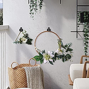 Aquaterior 2 Pack Matte Black Towel Hooks Stainless Steel Coat Robe Clothes Hook Wall Mount Heavy Duty Adhesive Holder for Bathroom Kitchen Garage