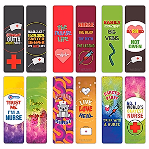 I am a Nurse Bookmarks (60-Pack) – Daily Inspirational Card Set – Interesting Book Page Clippers – Great Gifts for Nurses and Aspiring Nurses