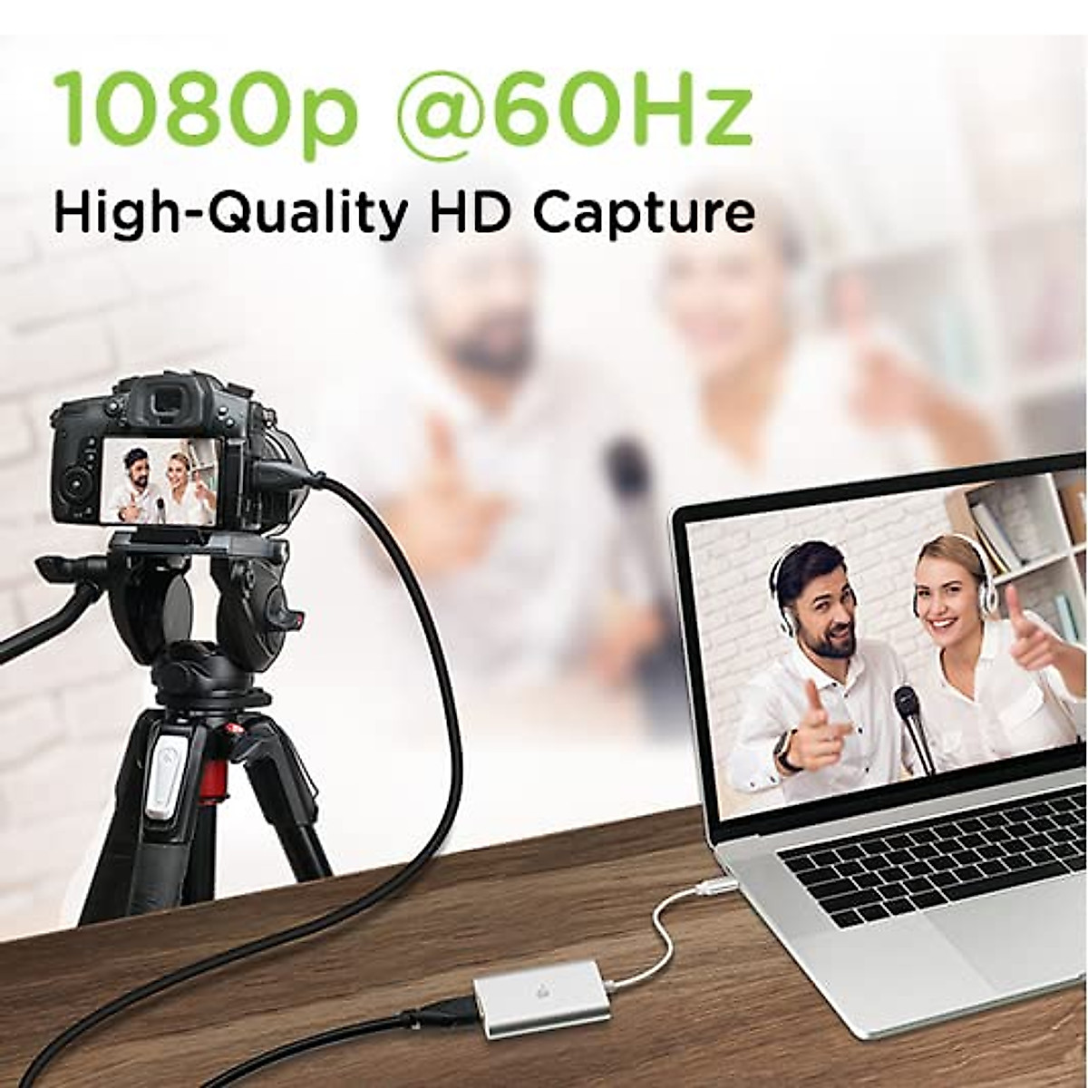IOGEAR Upstream HDMI to USB-C Video Capture Adapter - 1080p 60Hz - Stream Live Audio/Video - Xbox - PS4 - Switch - DSLR Camcorders - Windows - Mac - GUV301