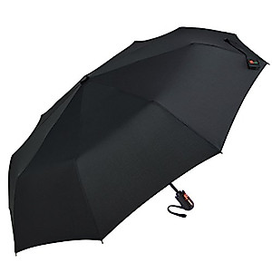 Umenice Automaitc Travel Umbrella Windproof with 210t Fabric Black