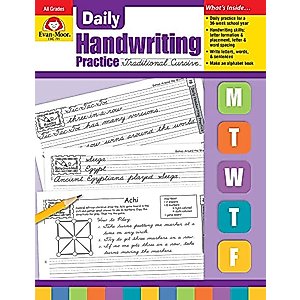 Evan-Moor® Daily Handwriting Practice Book: Traditional Cursive, Grades K-6
