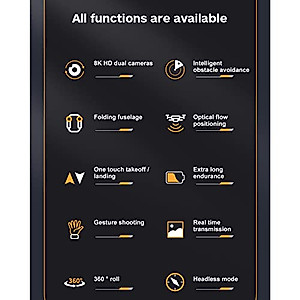 Dual-Camera Drone, Remote Control Mini Drone Toy, Folding Dual-Camera Drone, RC Duel Camra Mini Drone, 4K/8K HD RC Drone with Wide-Angle Camera for Indoor Outdoor and Night Use