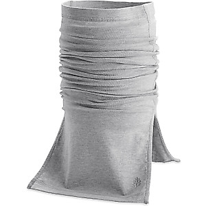Coolibar UPF 50+ Men's Women's Key West Sun Neck Gaiter - Sun Protective (Small/Medium- Grey Heather)