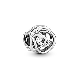 PANDORA Family Always Encircled Heart Charm - Compatible with PANDORA Moments - Stunning Women's Jewelry - Made with Sterling Silver