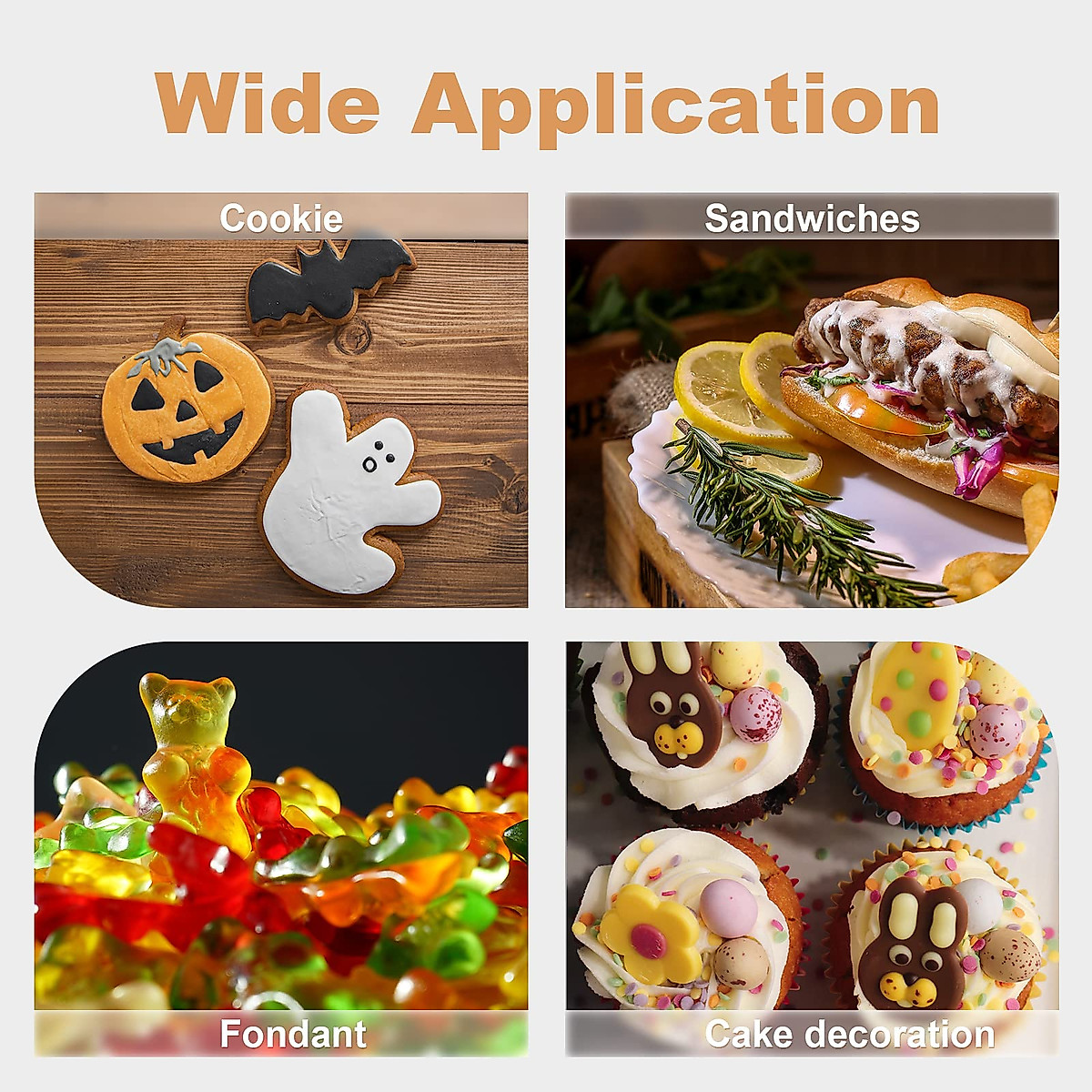 7PCS Large Halloween Cookie Cutters Set, Stainless Steel Metal Halloween Cookie Cutters Shapes - Witch's Hat, Pumpkin, Ghost, Bat Spidder and Cats (Halloween Cookie Cutter)