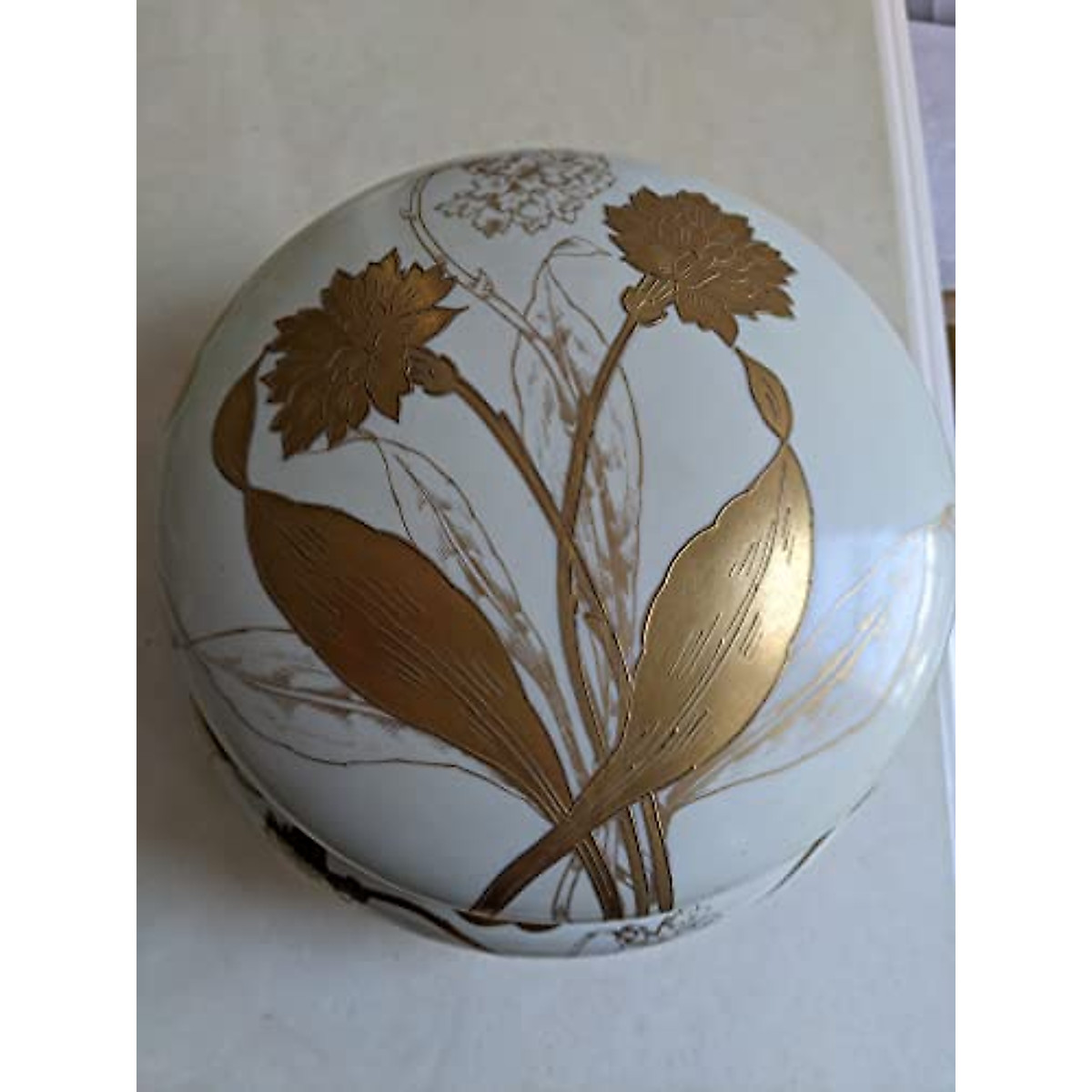 1900s Antique France Limoges Large Dresser Jewel Porcelain Box