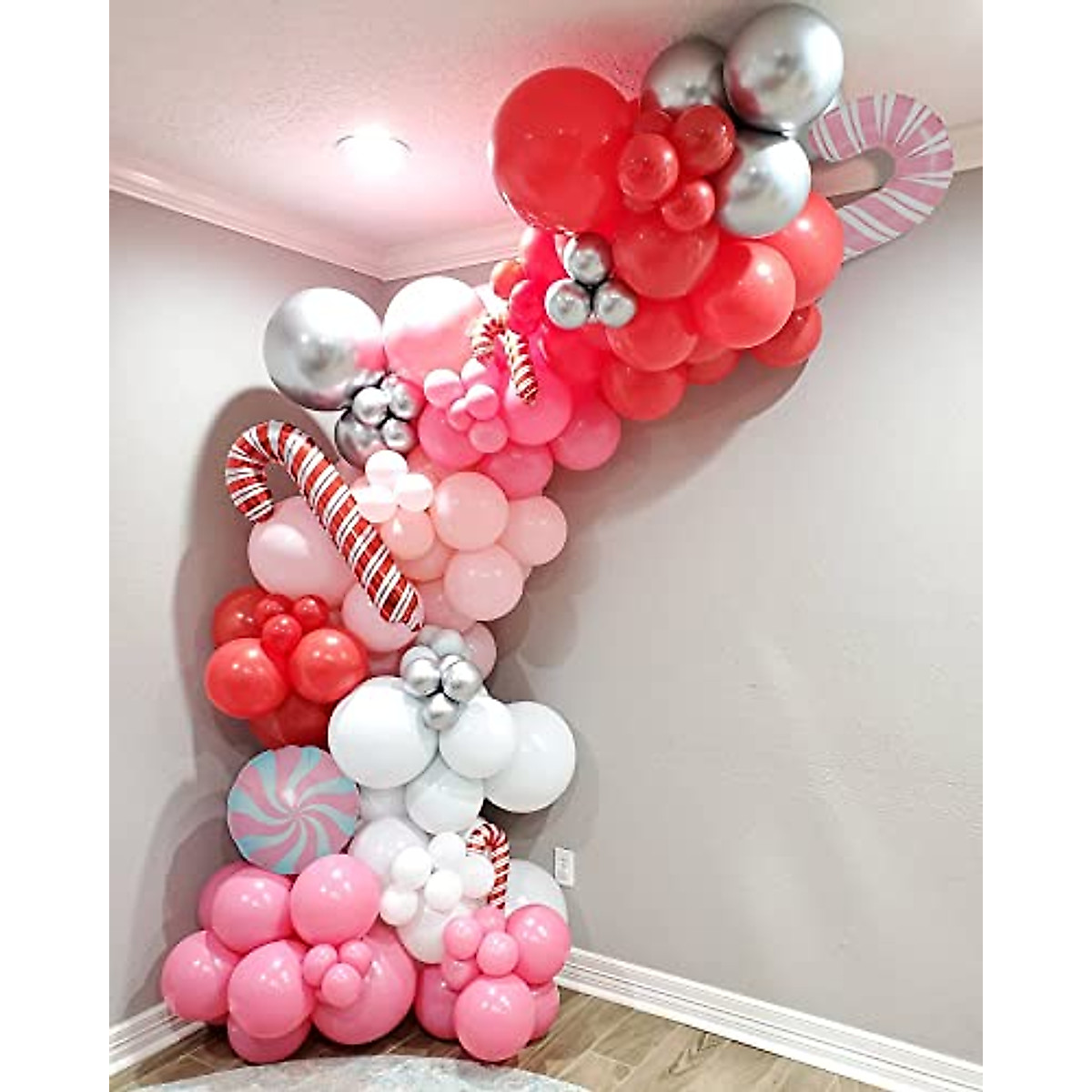 127PCS Pink and Red Balloon Garland Arch Kit DIY Valentines Day Balloons Arch Red Pink White Latex Balloons for Wedding Anniversary Women Girls Valentine’s Mother’s Day Christmas Party Decorations