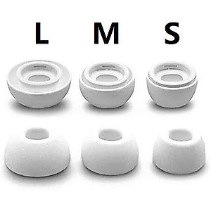JNSA Replacement Ear Tips for Air Pods Pro,Air Pods Pro Earbuds Covers AirPod Pro Earbuds Tips Ear Caps, Silicone Eartips S/M/L 3 Size 3 Pairs, White