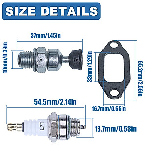 AUMEL 50mm Cylinder Piston Gasket Kit for Husqvarna 365 372XP X-Torq Chainsaw 575 25 57-02