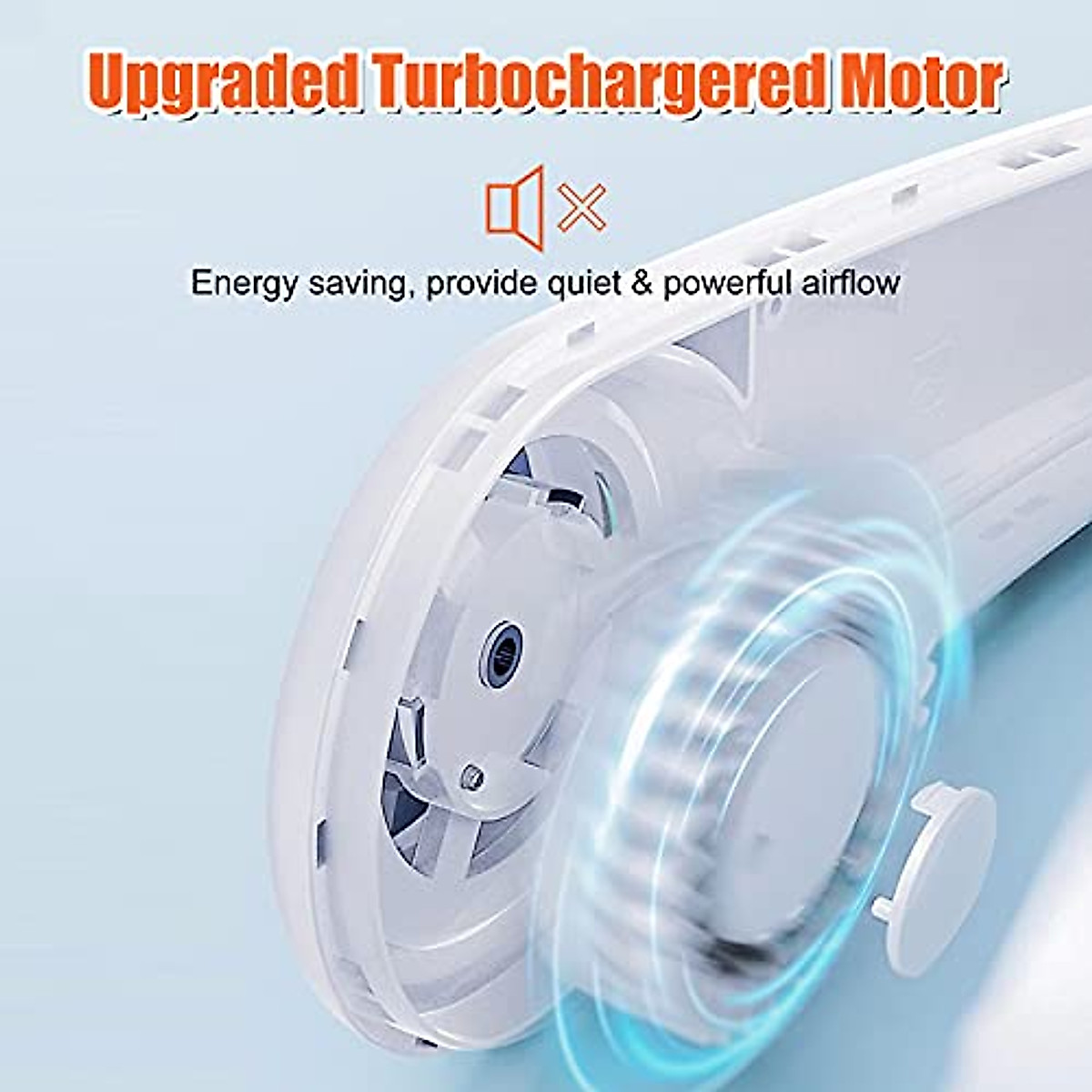 [Instant Cooling] Personal Air Conditioner Neck Fan Micrael Home Built-in Refrigerating Chip Wearable Cooling Fan with 360° Wind Outlet Portable Hang Neck Fan for Hot Flashes