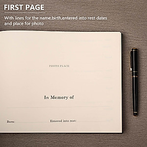 molekaus Funeral Guest Book for Memorial Service,Celebration of Life Guest Book for Funeral,Memorial Service Guest Book with 144 Pages， Brown 8X10″