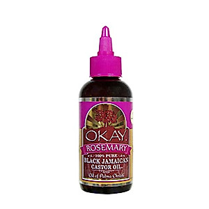 OKAY BLACK JAMAICAN CASTOR OIL with ROSEMARY 4oz / 188ml