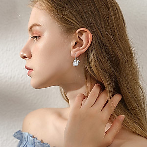 PROESS Frog/Squirrel Earrings Sterling Sliver Frog Jewelry Frog Gift for Women Girl Nickel Free (Squirrel)